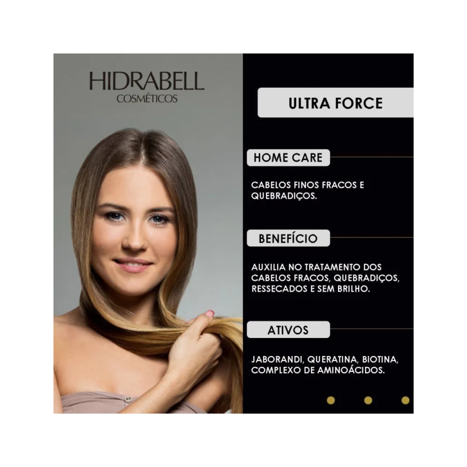 Máscara Ultra Force Efeito Rapunzel 250g Hidrabell
